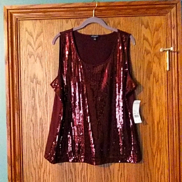 Notations | Tops | Nwt Womens Notations Sequinned Front Tank Top | Poshmark